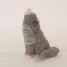 Howling Sitting Wolf, Wood With Merino Fleece and Leather Ears - Etsy