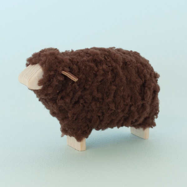 Wooden Sheep Figurine - Etsy