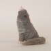 Howling Sitting Wolf, Wood With Merino Fleece and Leather Ears - Etsy
