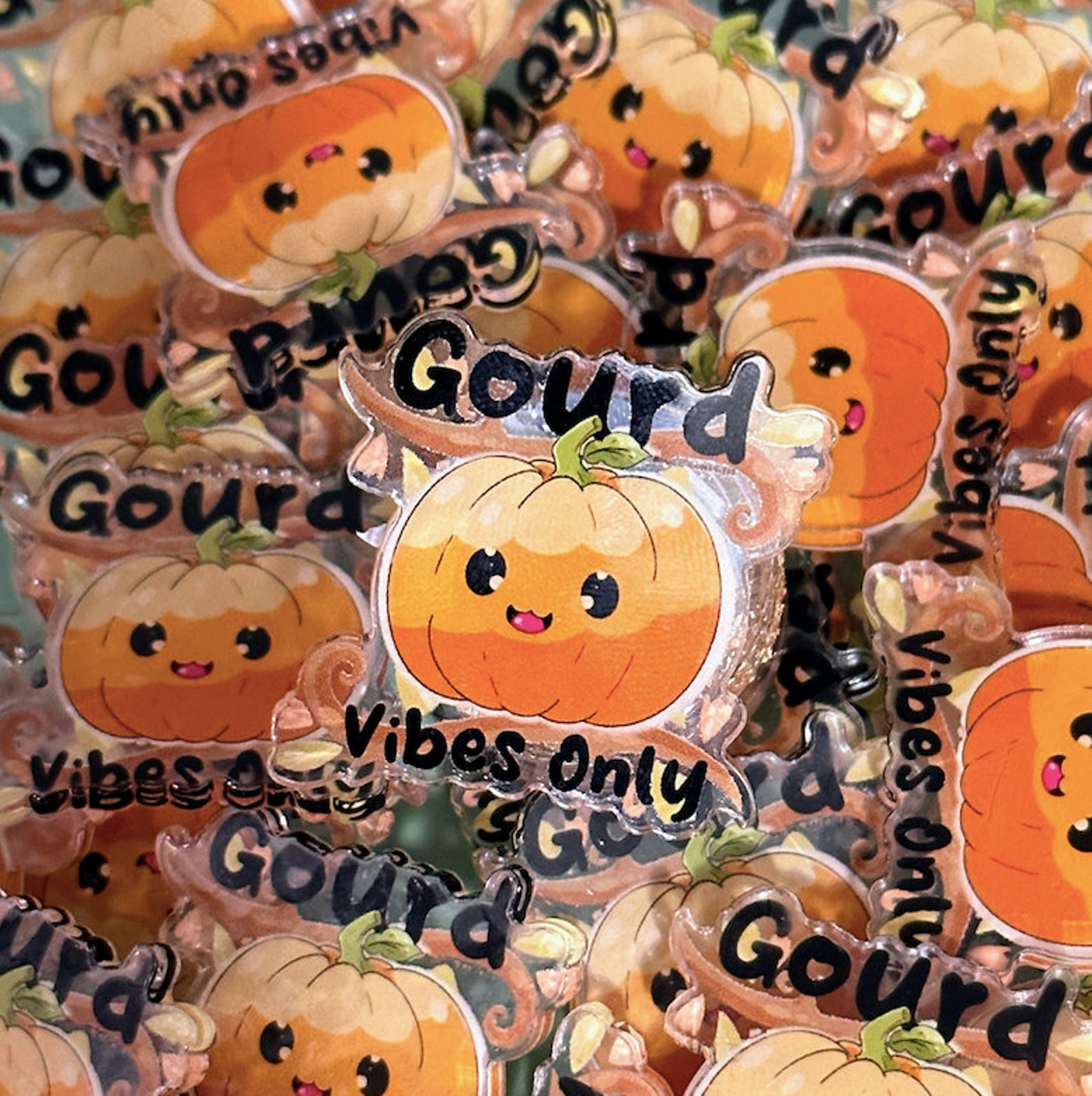 Gourd Vibes Only | Pumpkin Acrylic Pin | Unique Gift - Etsy