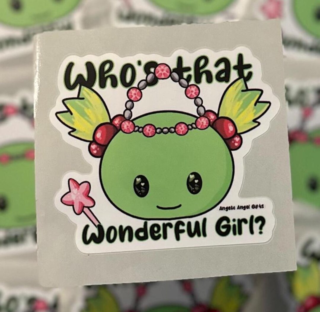 Nanalan Mona Sticker Decal | Vinyl Laptop Who's That Wonderful Girl ...