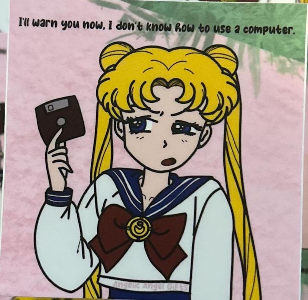 Sailor Computer Moon | Waterproof Anime Stickers | Durable Vinyl Decals ...