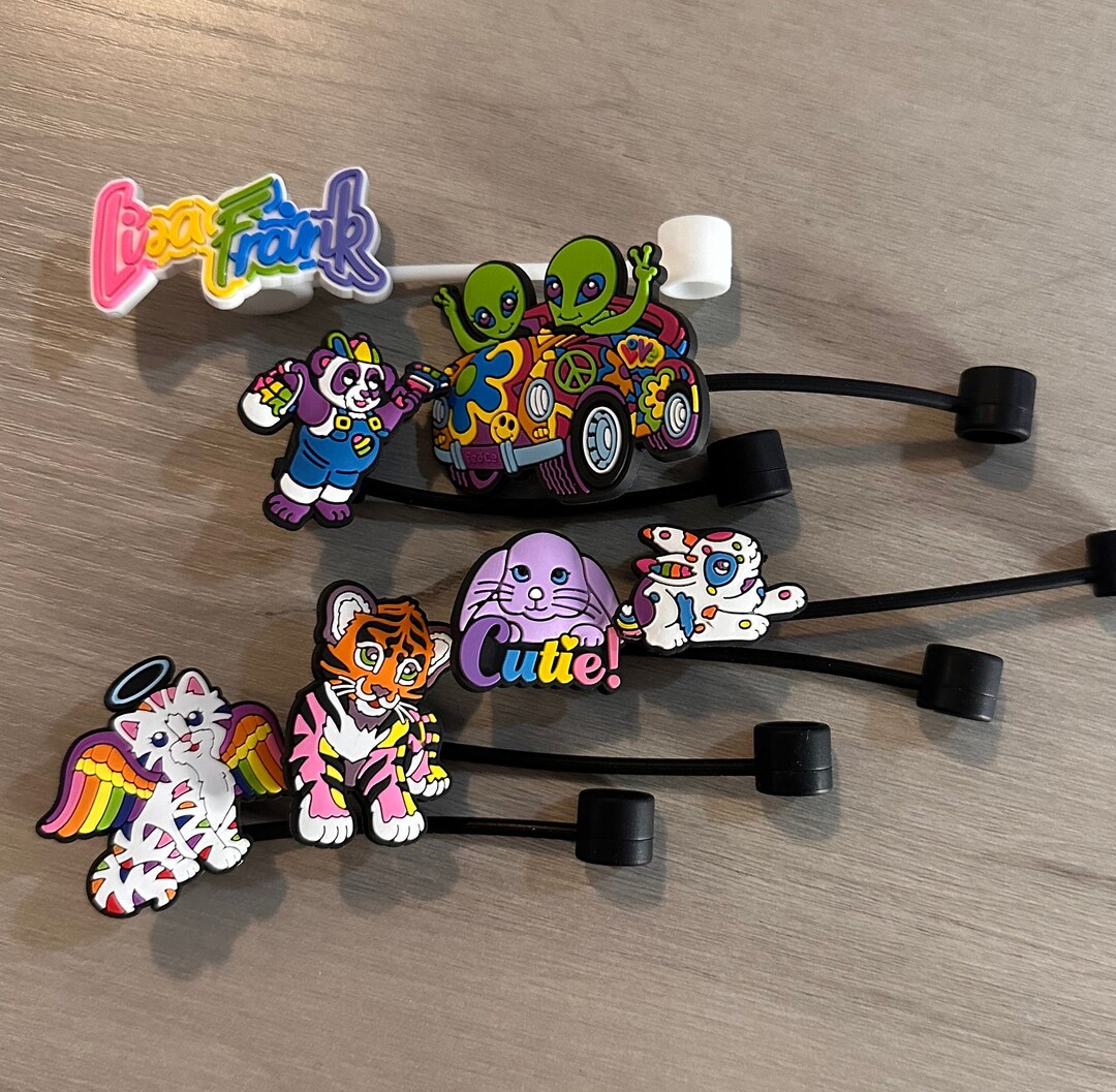 90s Straw Toppers Lisa Frank Bunny Rainbow Panda Painter Aliens Angel ...