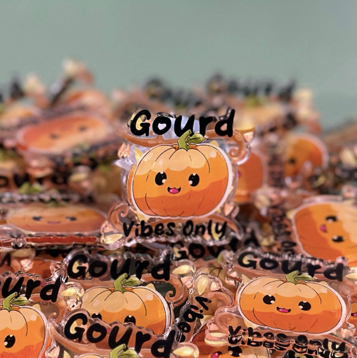 Gourd Vibes Only | Pumpkin Acrylic Pin | Unique Gift - Etsy