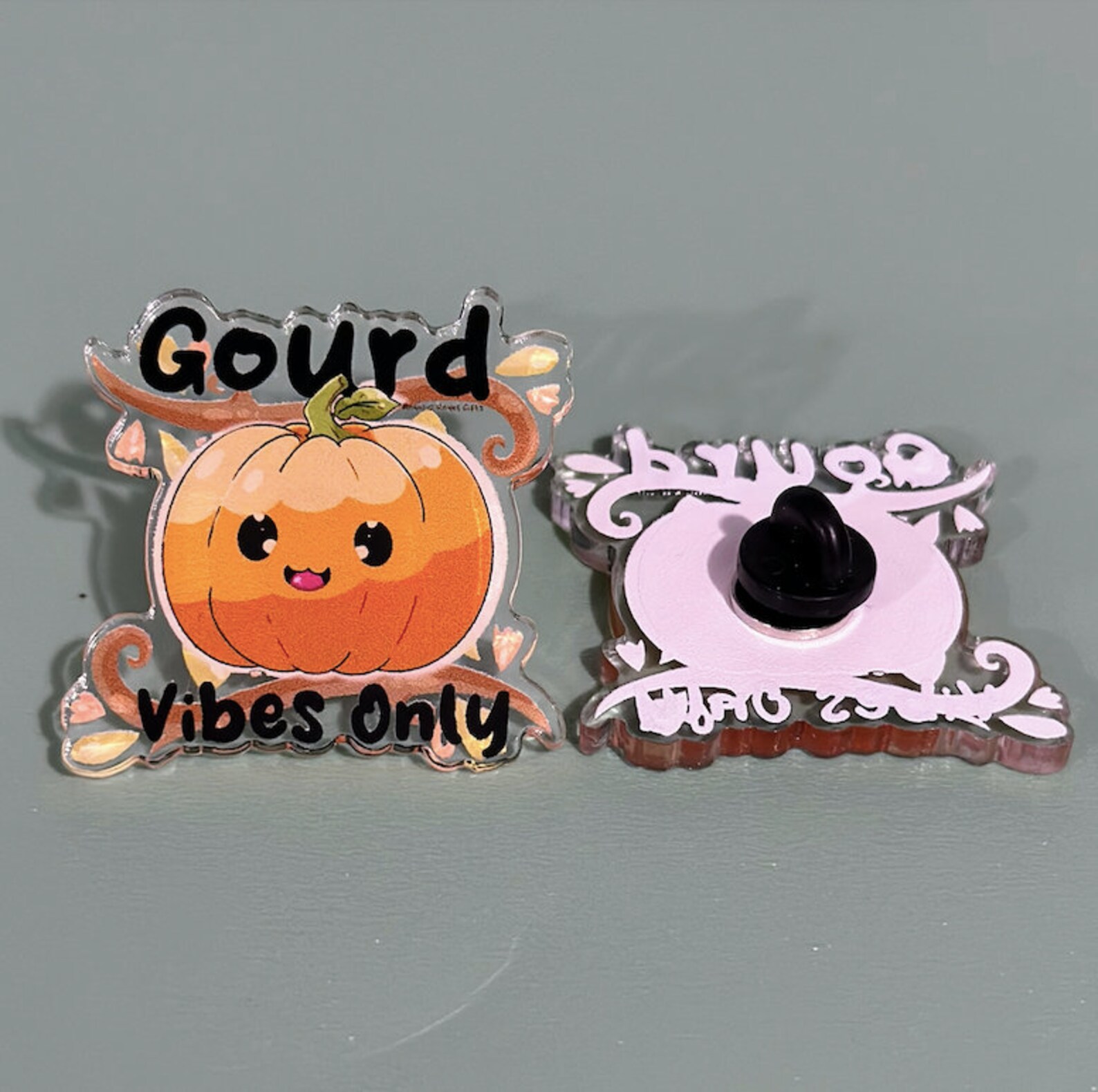 Gourd Vibes Only | Pumpkin Acrylic Pin | Unique Gift - Etsy