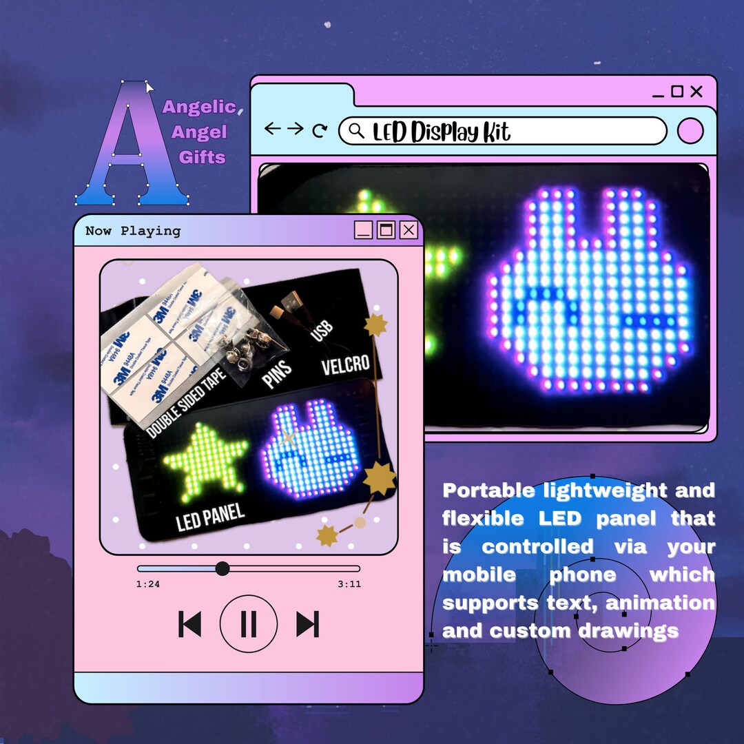 LED Display Kit | Interactive Light Gift Accessory | Cosplay ...