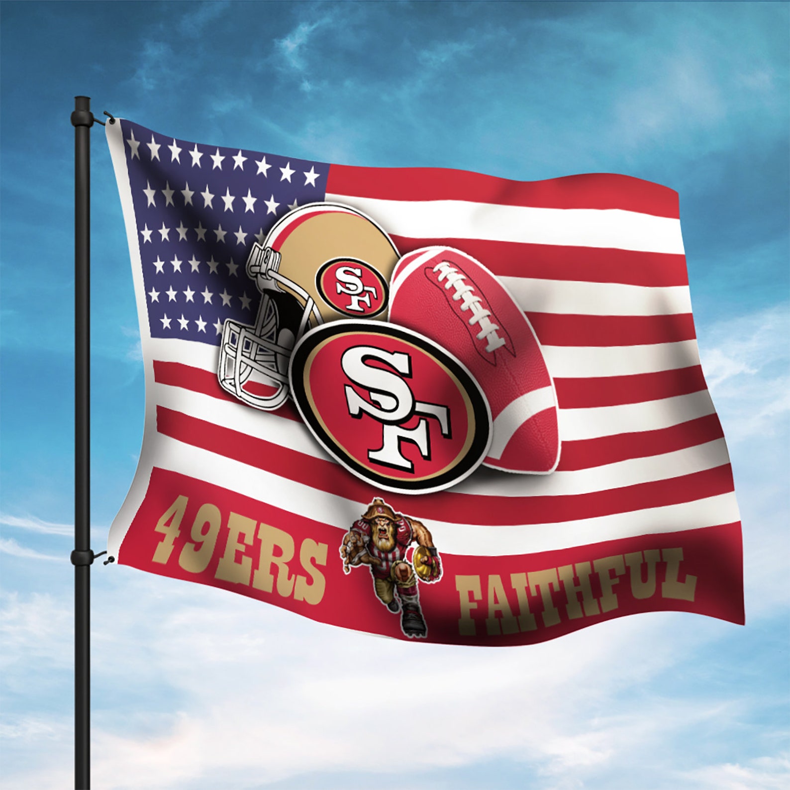 San Francisco 49ers Flag San Francisco 49ers Lawn Sign San | Etsy