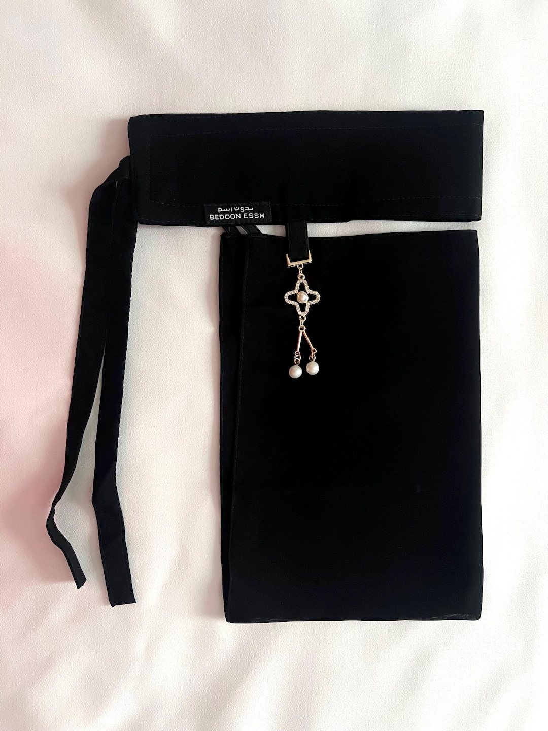Saudi Niqab With Long Gold Clover Pearl Pendant - Etsy