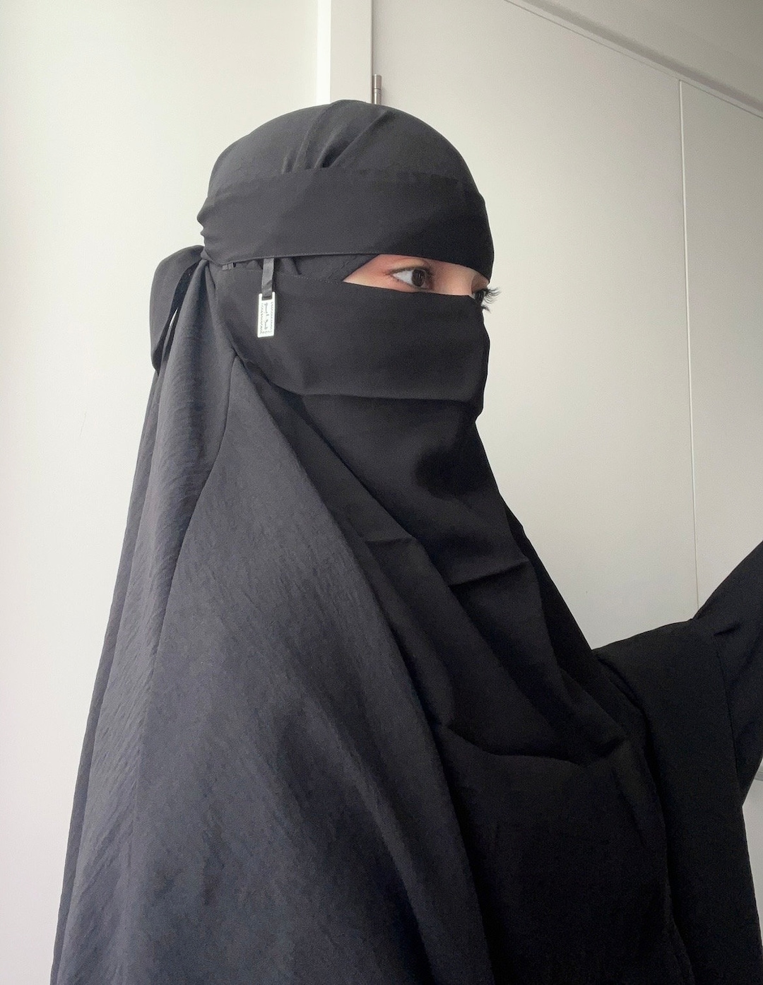Saudi Style One Layer Niqab With Diamanté Charm - Etsy UK