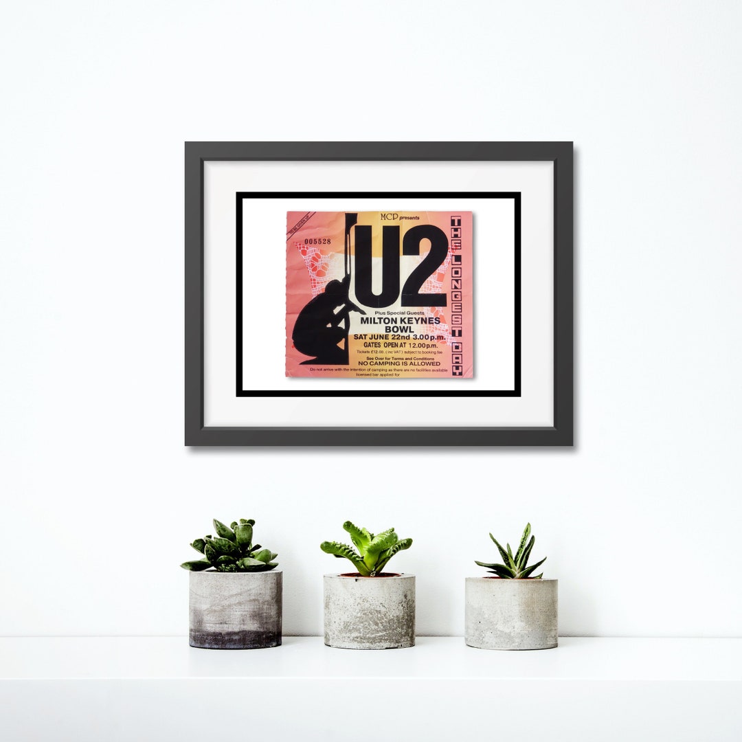 U2 Concert Ticket Stub Fine Art Print - Etsy