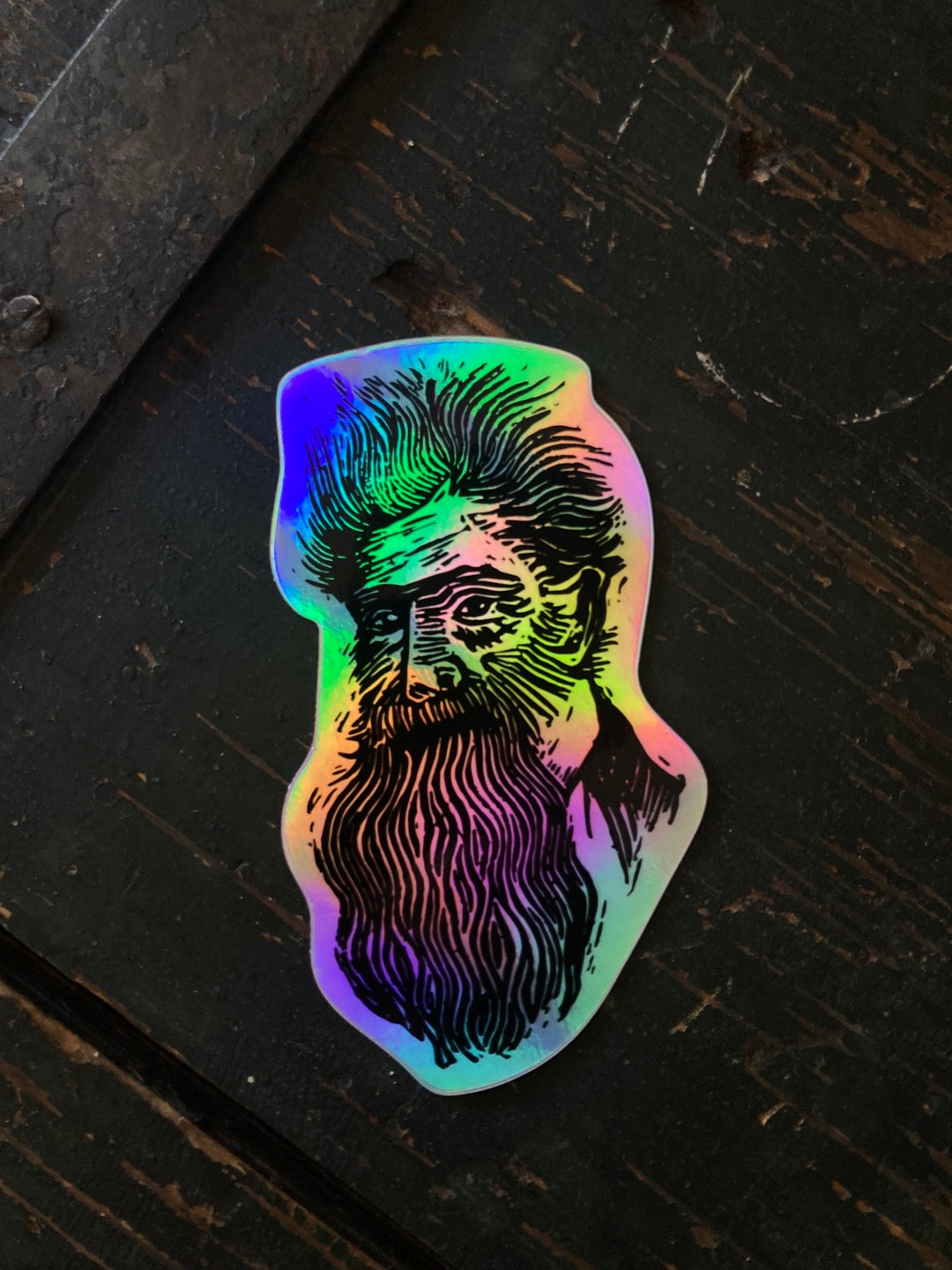 Holographic John Brown Sticker - Etsy