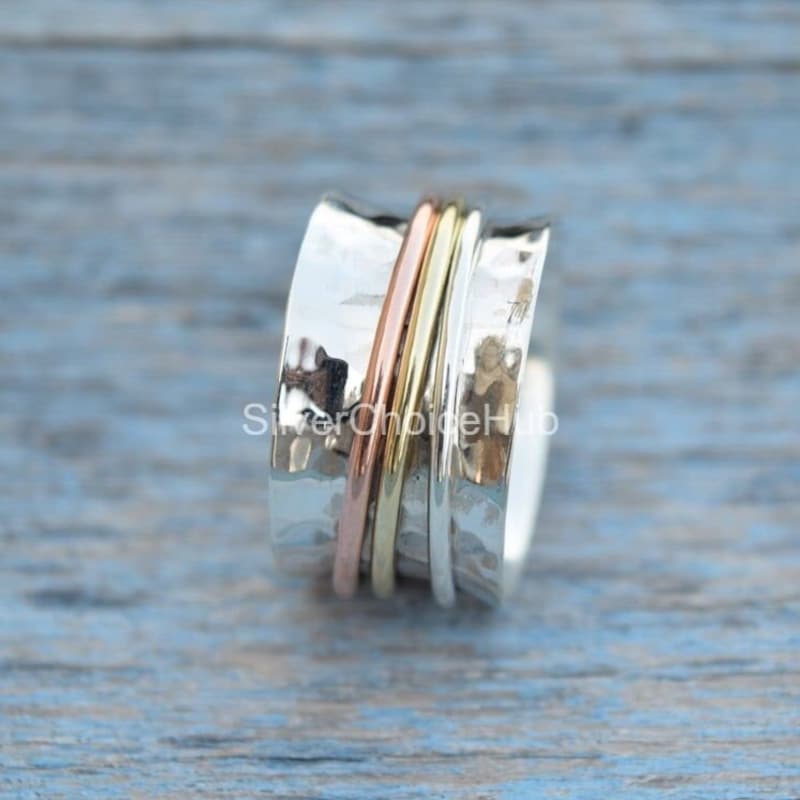 Silver Spinner Ring - Etsy