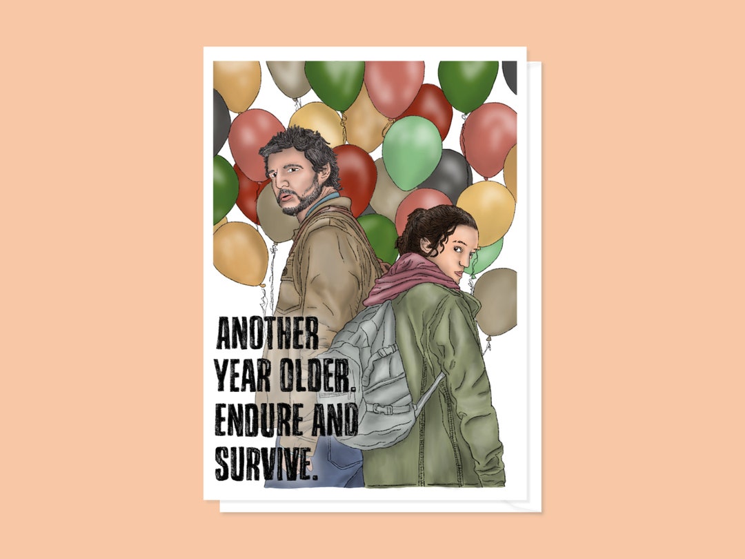 The Last of Us Birthday Card Digitally Hand Drawn - Etsy