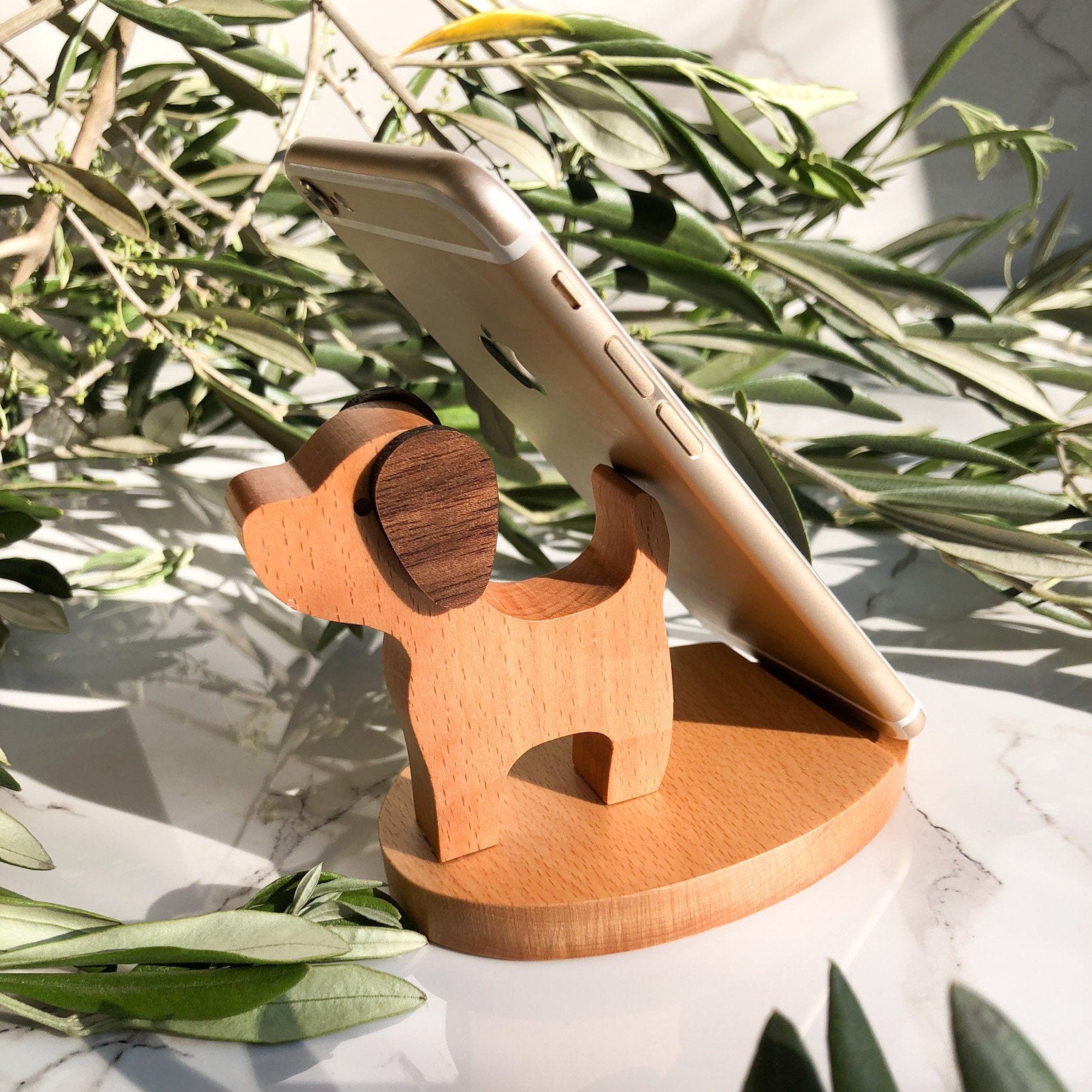 Wooden Phone Holder & Tablet Holder (standing Dog) | Phone Stand | Cell ...