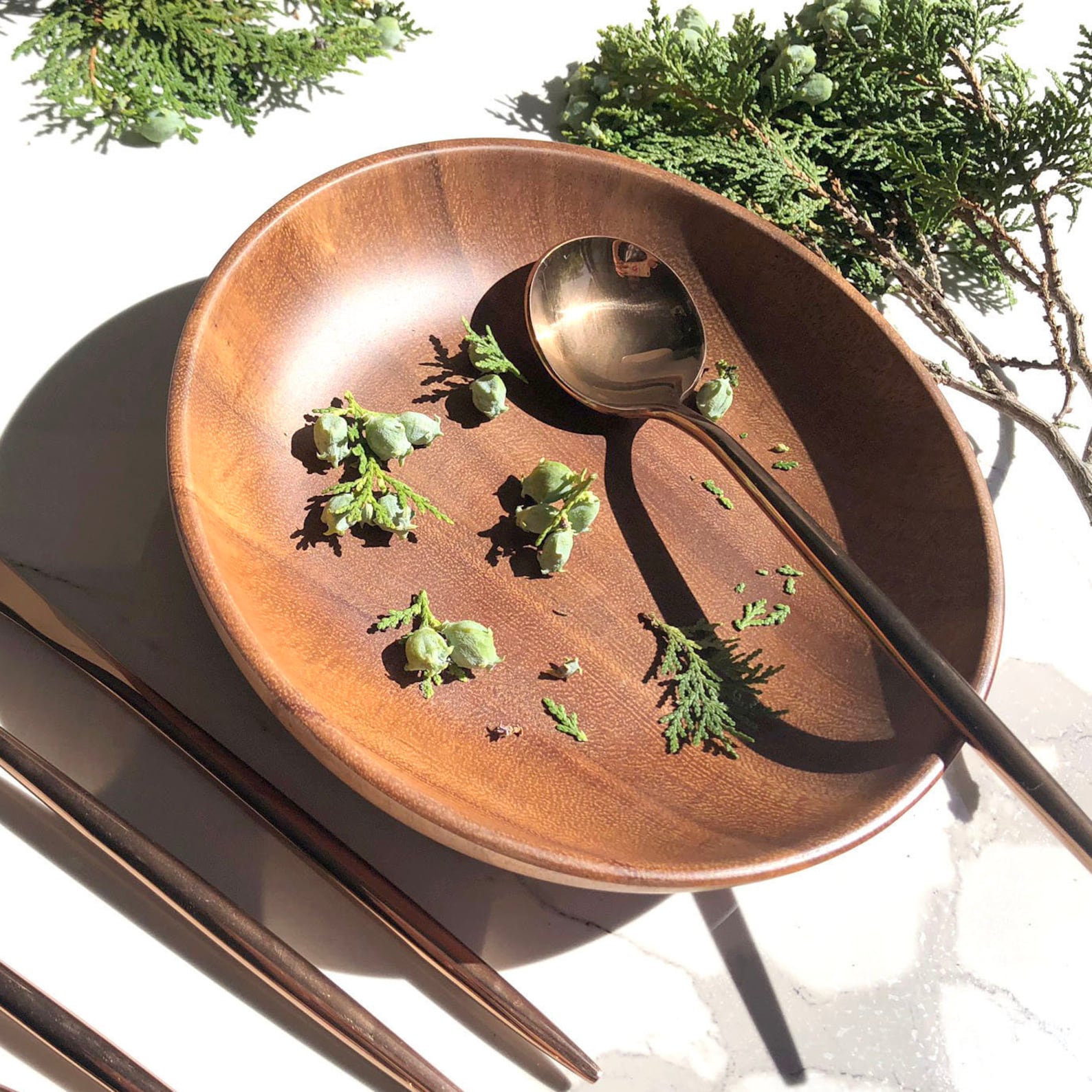 Acacia Wooden Round Bowl: Bowl | Serving Bowl | Dinnerware | Tableware ...