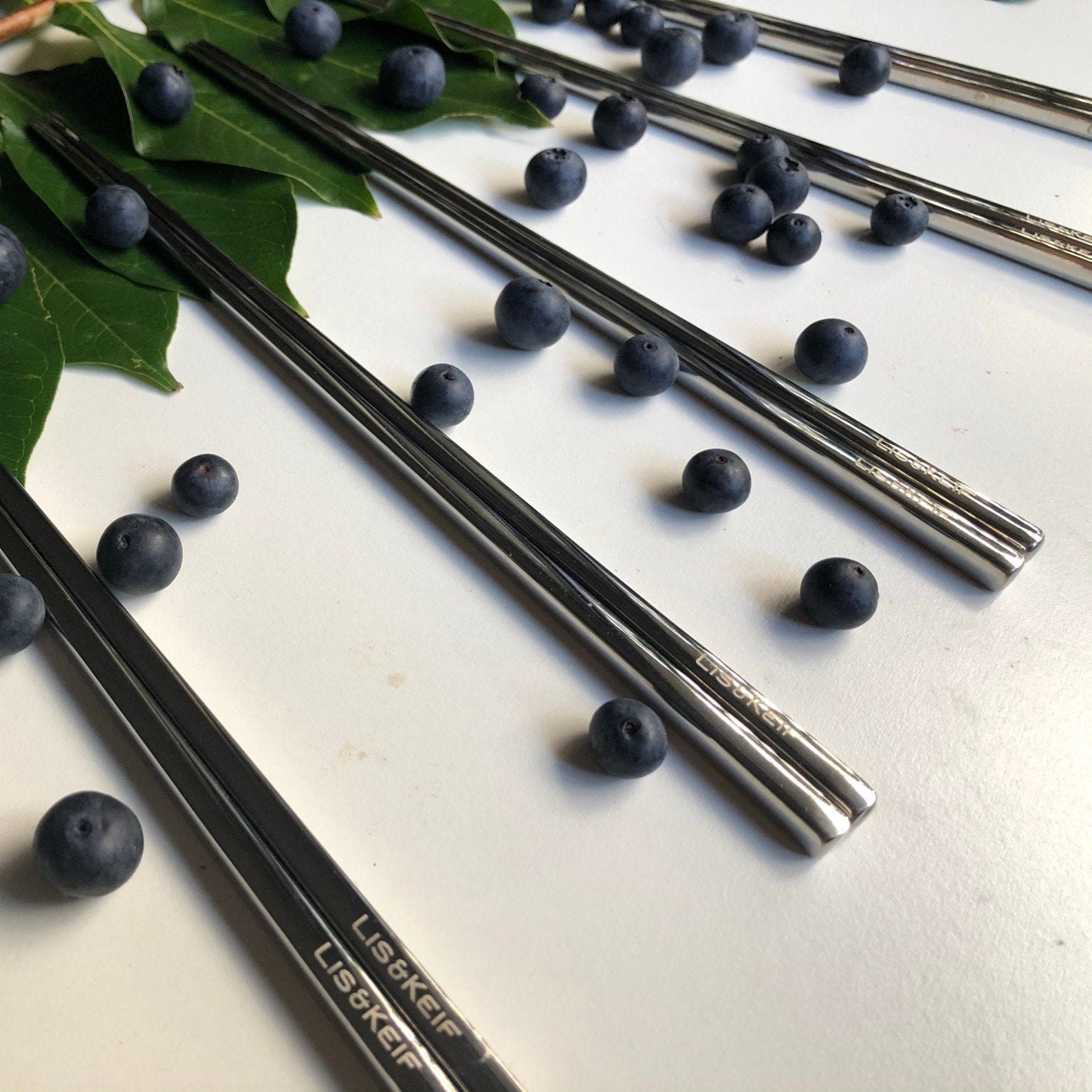 Silver Chopstick Set 5 Set: Chopsticks Tableware | Etsy