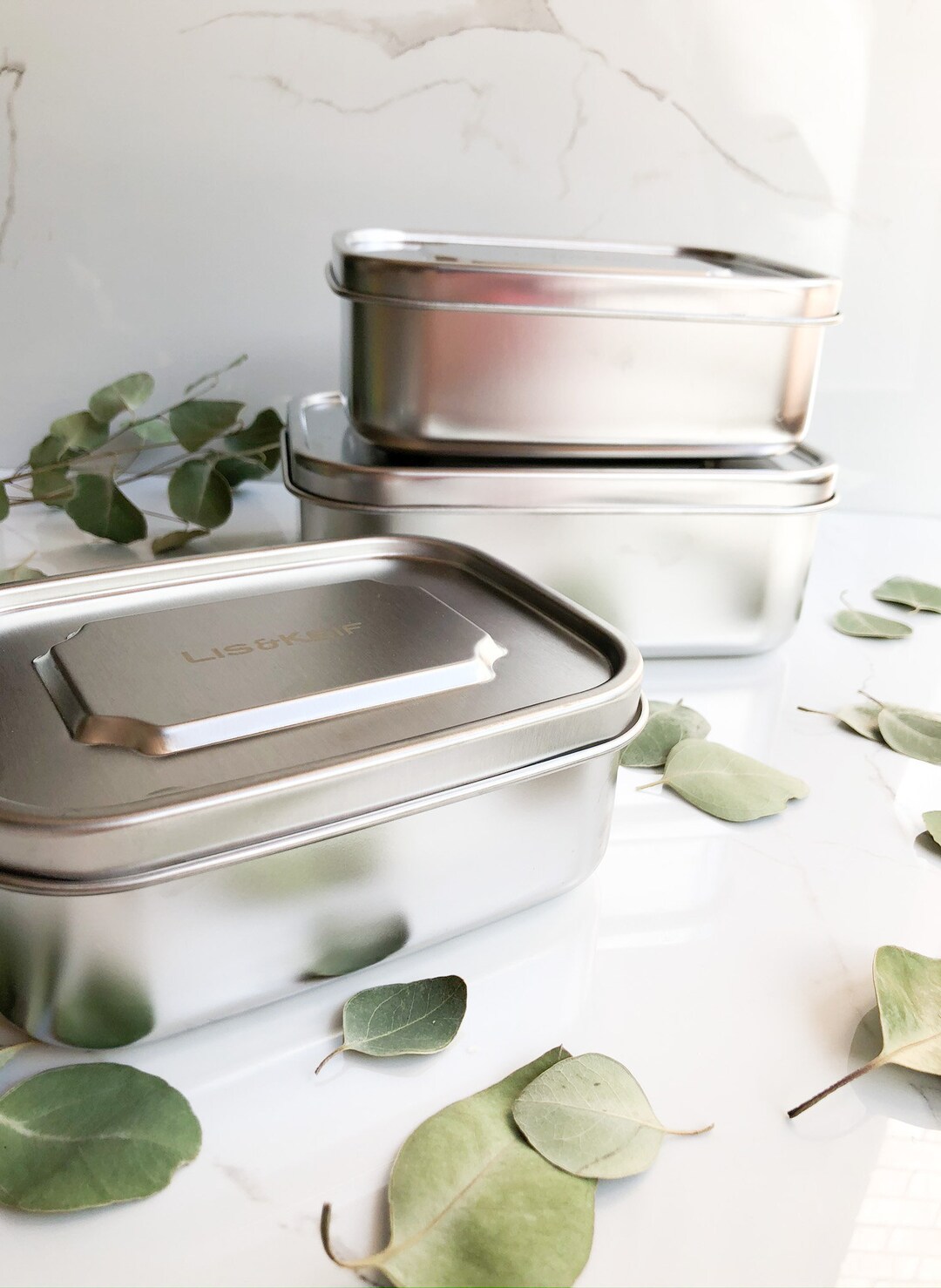 Stainless Steel Storage Box Set 3 Containers : Food Storage Containers ...
