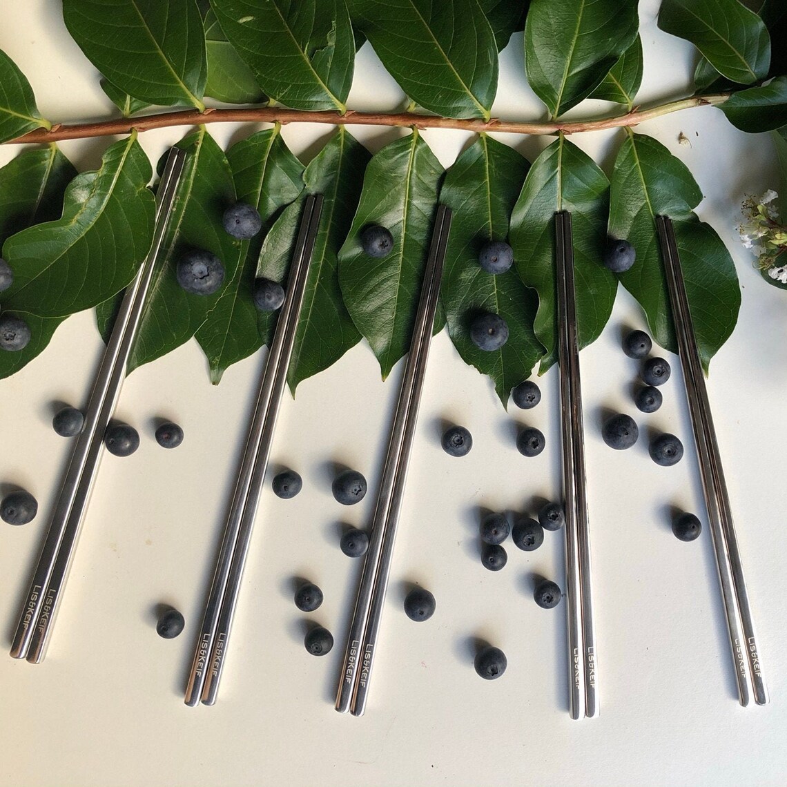 Silver Chopstick Set 5 Set: Chopsticks Tableware | Etsy