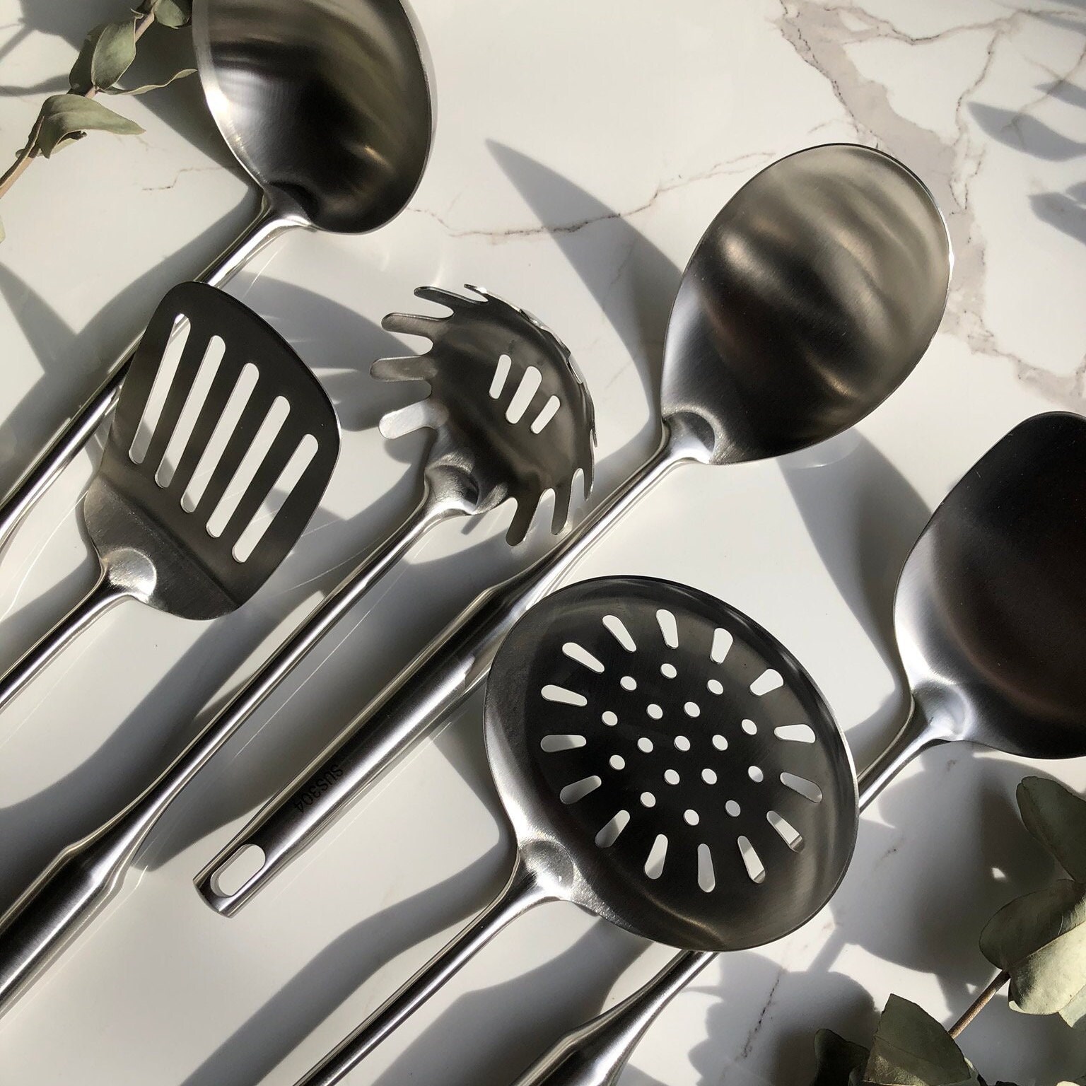Stainless Steel Utensil Set 6 Pieces - Etsy