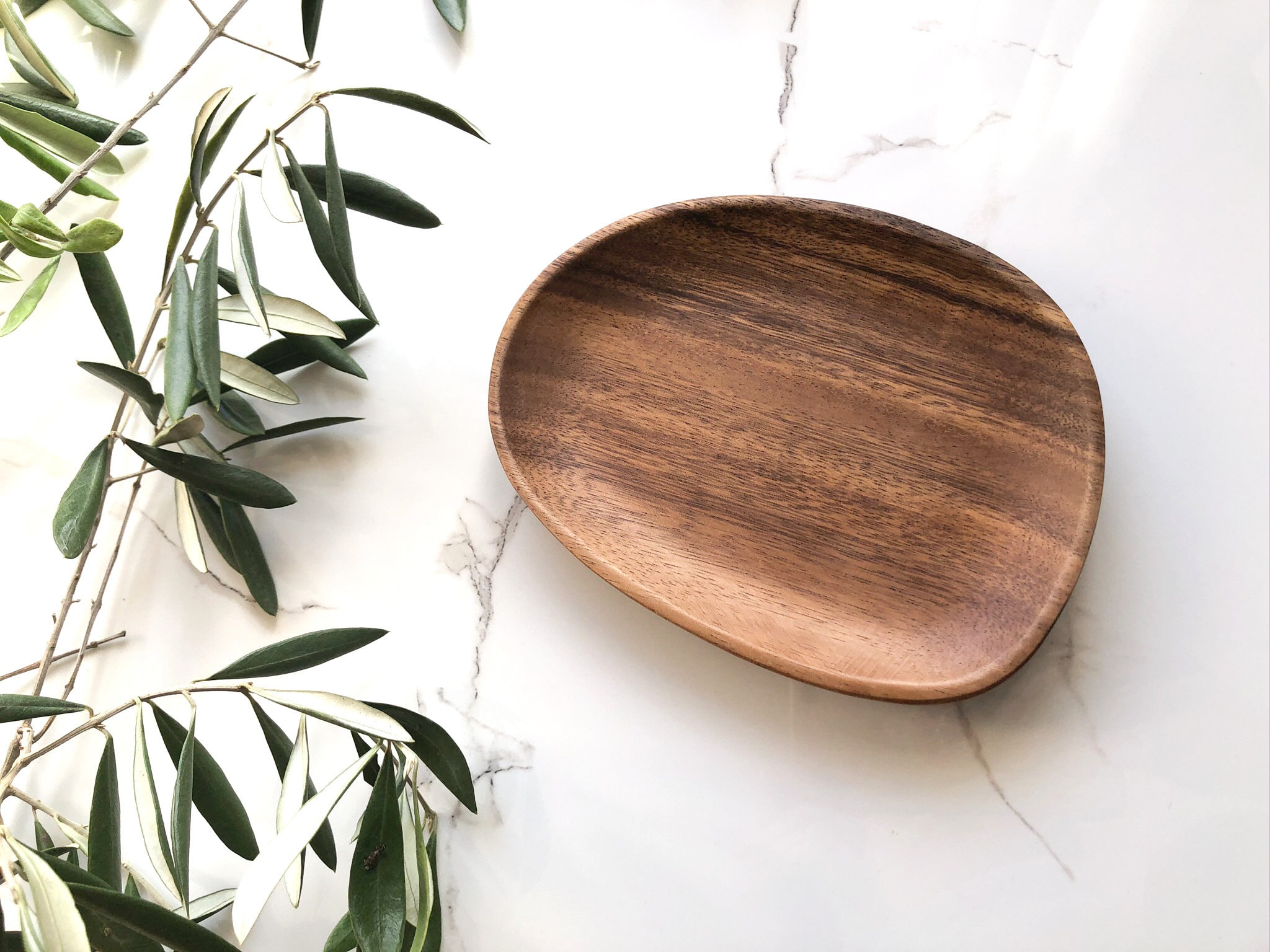 Acacia Wooden Plate Set (3 Pieces) | Dinner Set | Dinnerware Set ...