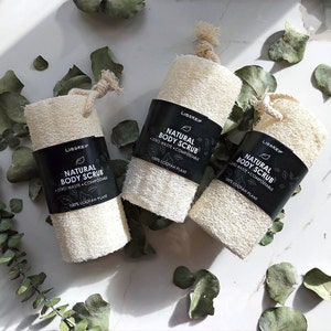 Loofah Body Scrub set of 3: Natural Body Scrub Exfoliating - Etsy