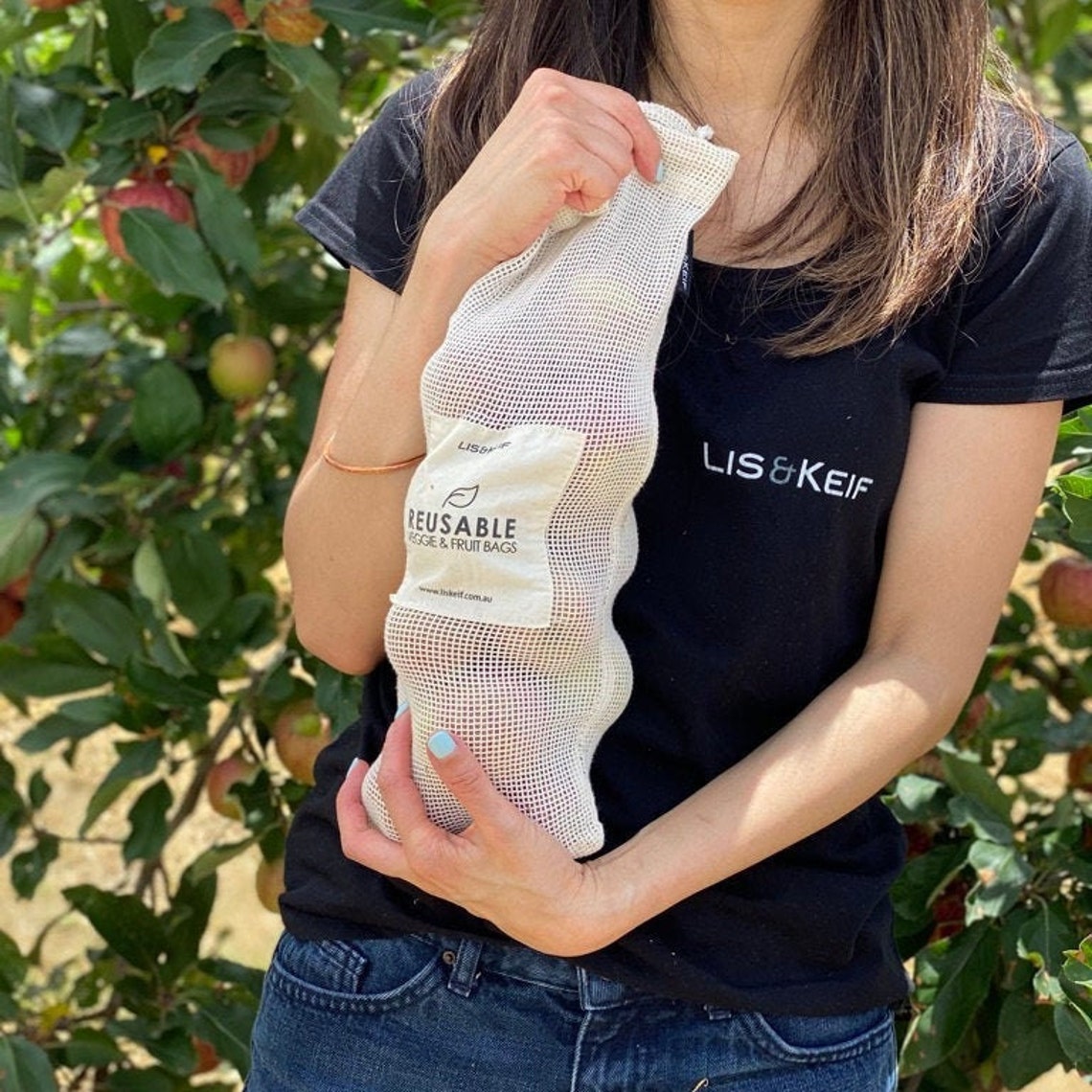 XL Produce Bag Set 4 XL Bags & 1 M Bag: Reusable Veggie Bag | Etsy