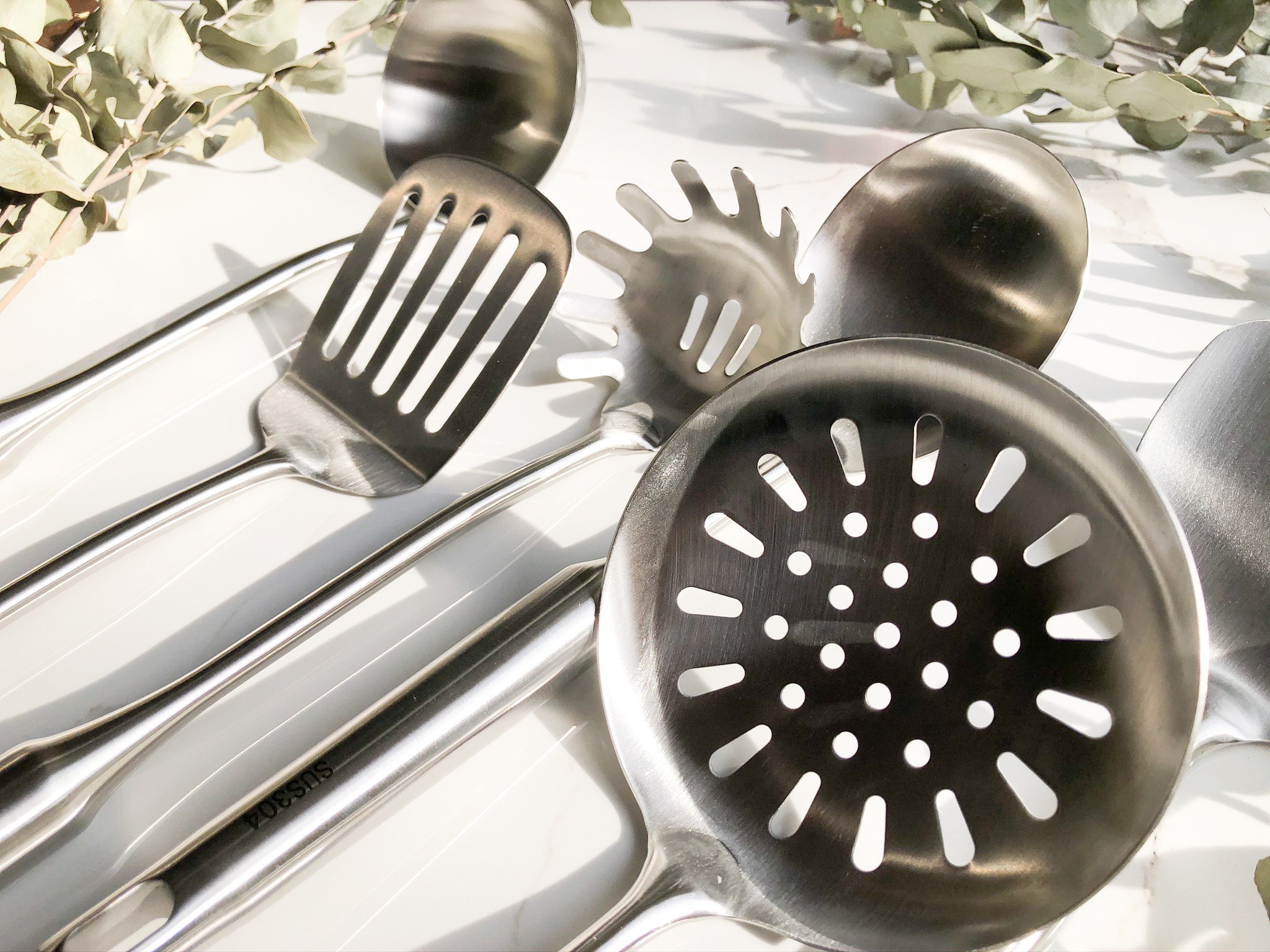 Stainless Steel Utensil Set 6 Pieces - Etsy