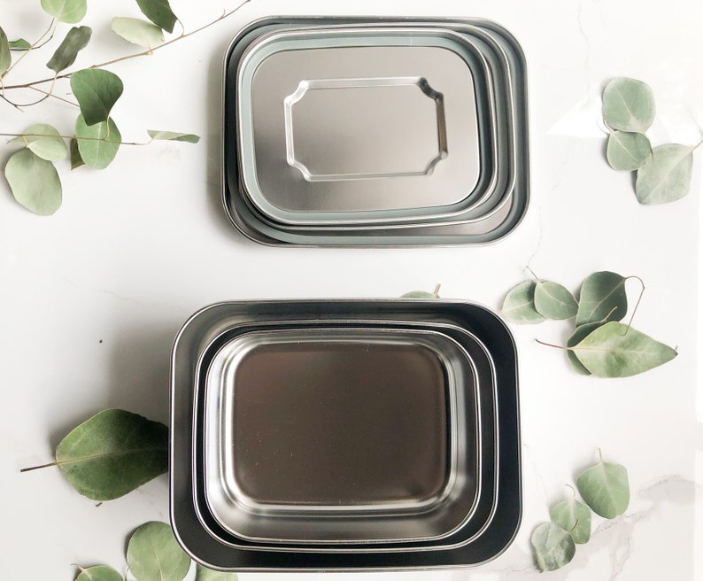 Stainless Steel Storage Box Set 3 Containers : Food Storage - Etsy