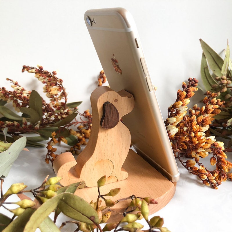 Wooden Phone Holder - Etsy