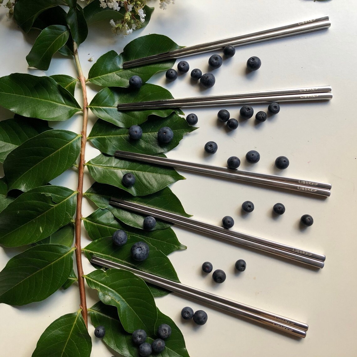 Silver Chopstick Set 5 Set: Chopsticks Tableware | Etsy