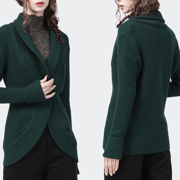 Dark Green Sweater - Etsy
