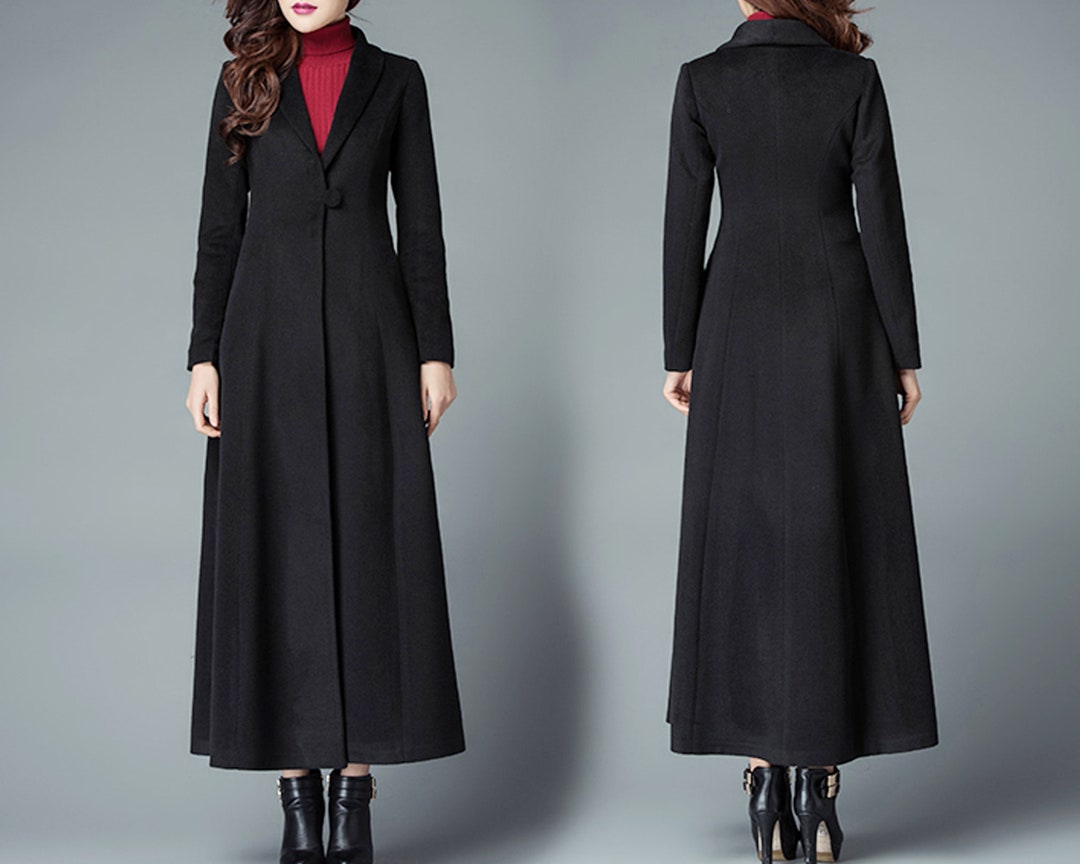 Wool Coat Women, Wool Jacket, Coat Dress, Red Coat, Winter Coat, Flare ...