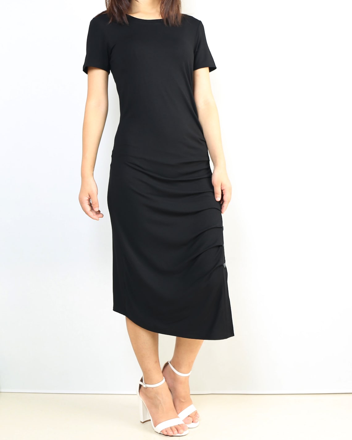 Form fitting dress sexy dress party dress black cotton | Etsy