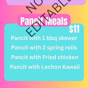 Printable Filipino Food Menu Template for Your Restaurant - Etsy