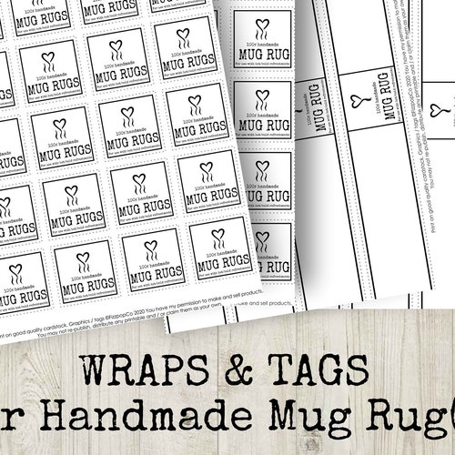 MUG RUG Tag Wrap Label for Crochet Knitting Printable Label - Etsy