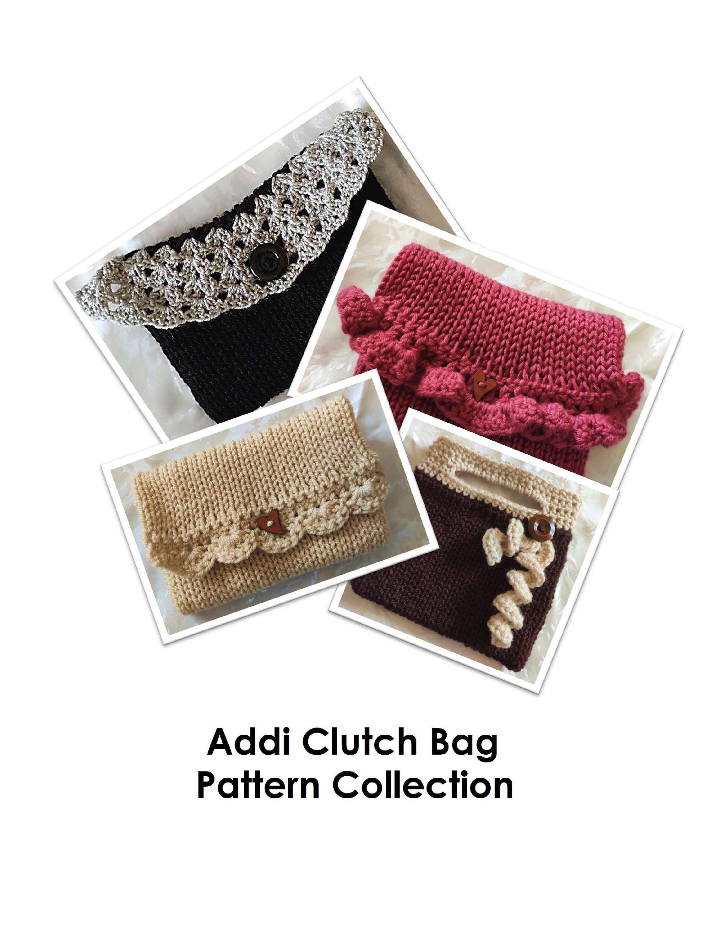 Addi King Clutch Bag Pattern Sentro / Prym / Knit Quick/ | Etsy