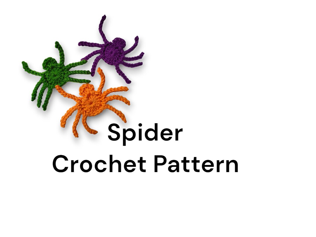 Spider Crochet Pattern - Easy Crochet Pattern- Spider Applique -crochet ...