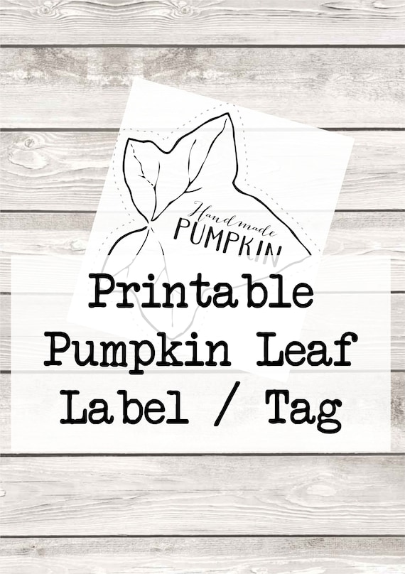 Printable Pumpkin Tags Downloadable PDF 3 Sizes Display - Etsy