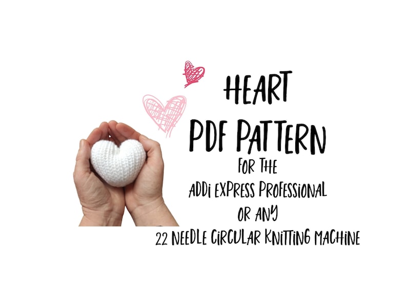 HEART PDF Pattern Addi Express Professional Sentro - Etsy