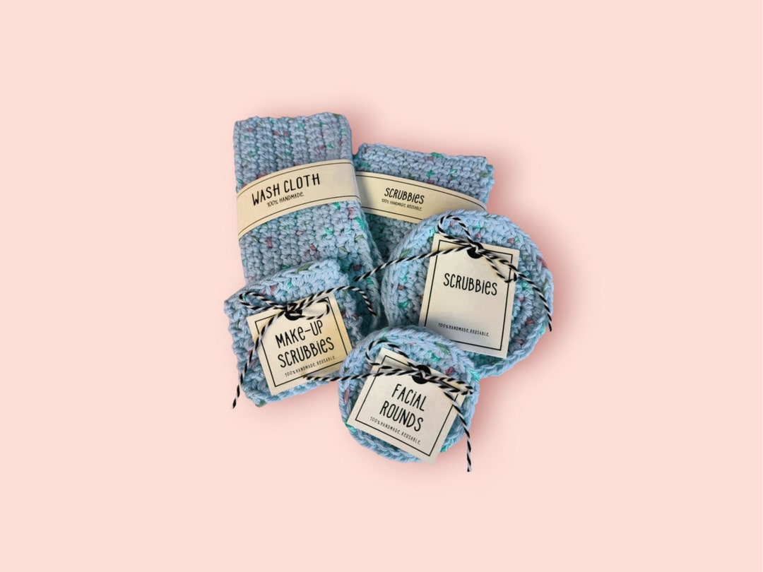 Face Scrubbies / Facial Rounds / Wash Cloth / Make-up Scrubbies Crochet ...