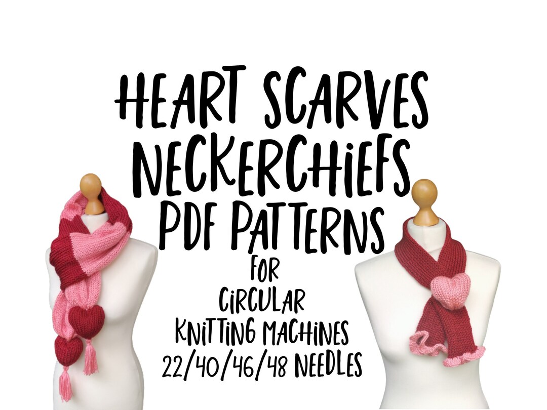 Heart Scarf Pattern - Neckerchief Pattern - Addi King, Addi Express ...