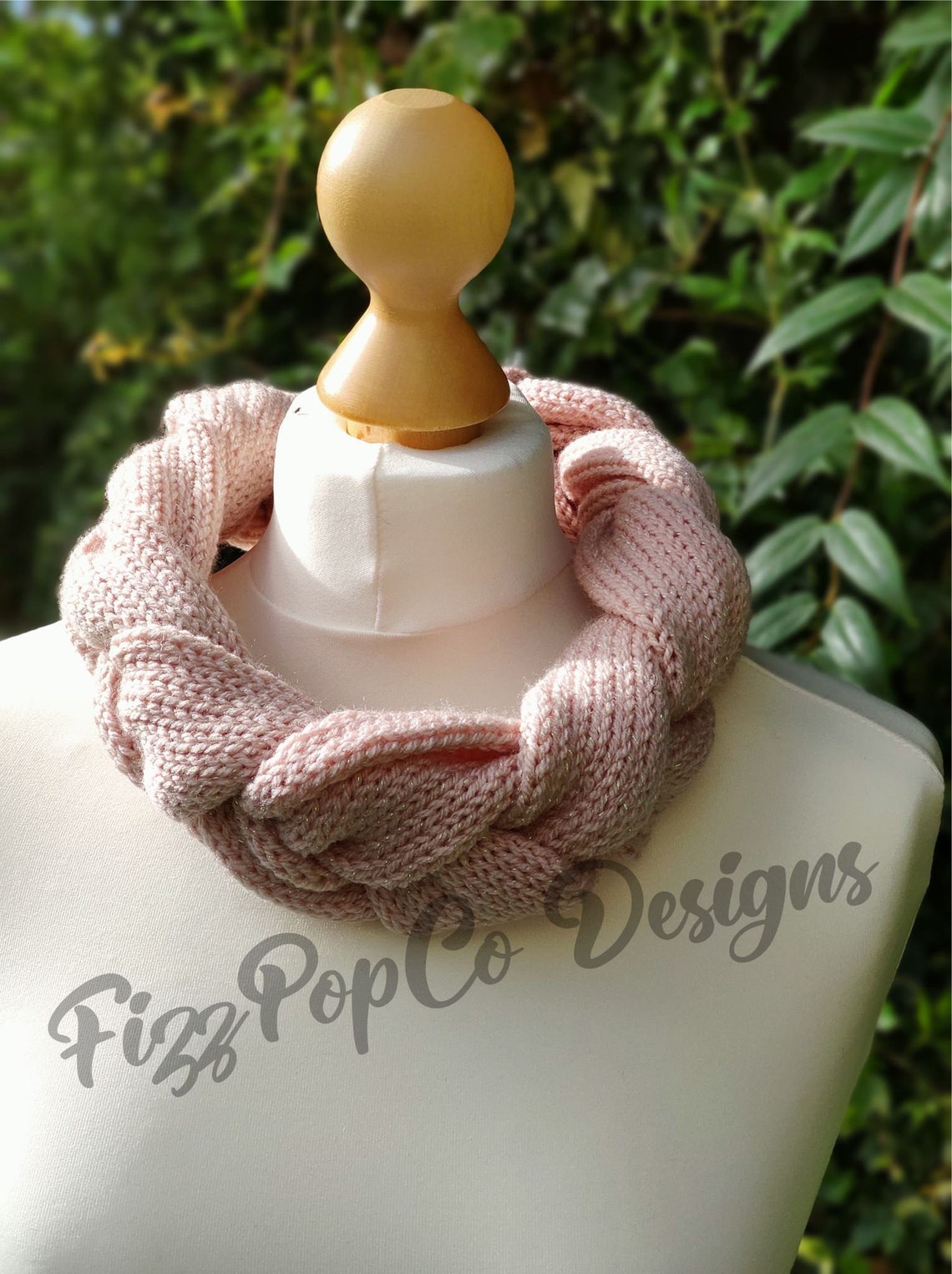 Braided Cowl Scarf Knitting Pattern Addi Sentro Prym Loom - Etsy UK