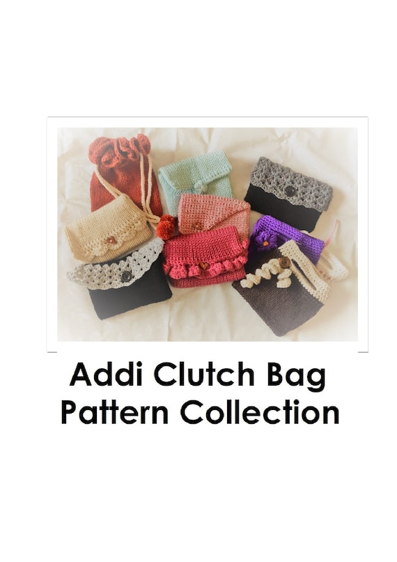Addi King Clutch Bag Pattern Sentro / Prym / Knit Quick/ - Etsy