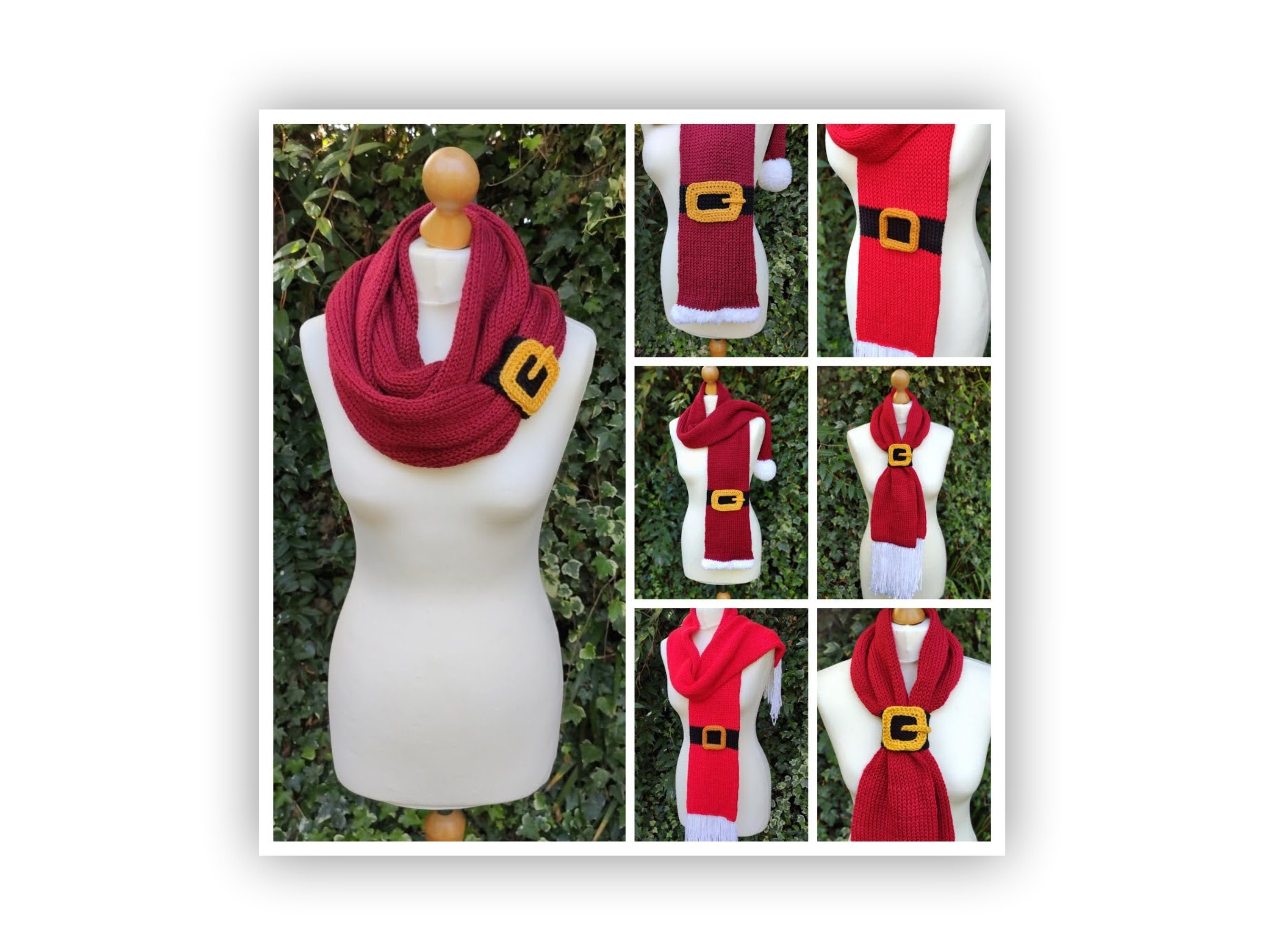 4 CHRISTMAS SCARF Patterns Circular Knitting Machines - Etsy