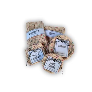 Face Scrubbies / Facial Rounds / Wash Cloth / Make-up Scrubbies Crochet ...