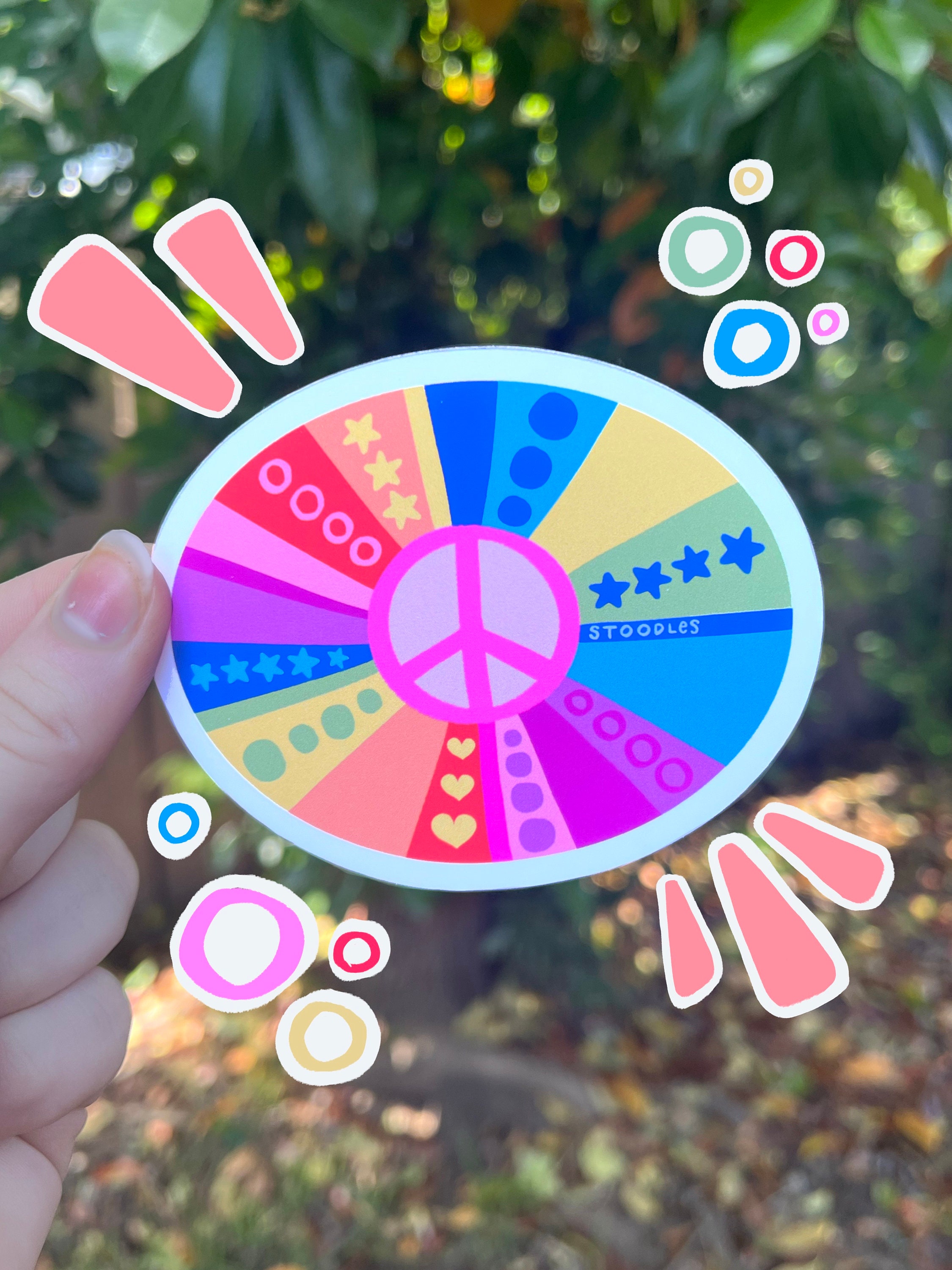 Fun Peace Sign Sticker - Etsy