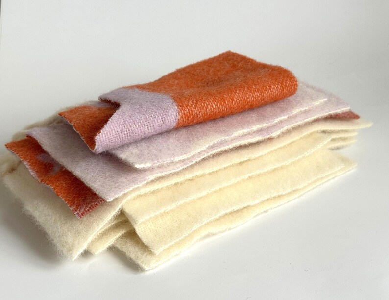 Organic Wool Scraps Bundle 189g | Pieces for Appliqué, Mending, Textile ...