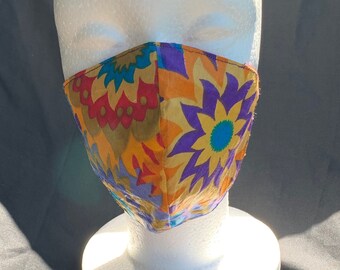 Boho Flower Bouquet Face Mask Cover - Etsy