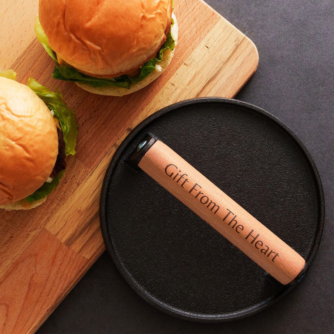 Custom BBQ Burger Weight, Fathers Day Gift, Personalized Grill Press ...