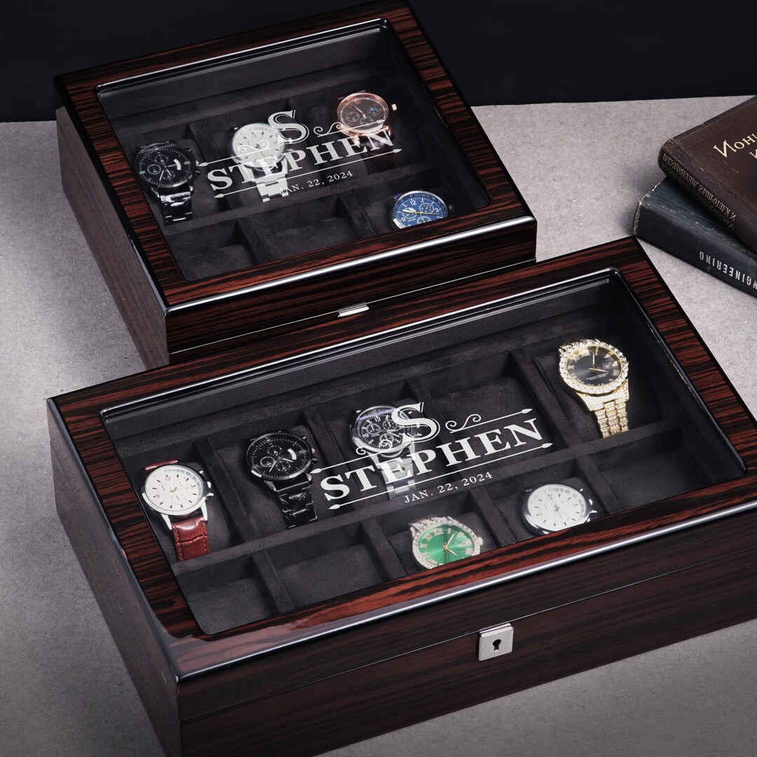 Luxury Customized Watch Box, Valentines Day, Piano Lacquer Finish, 6 ...